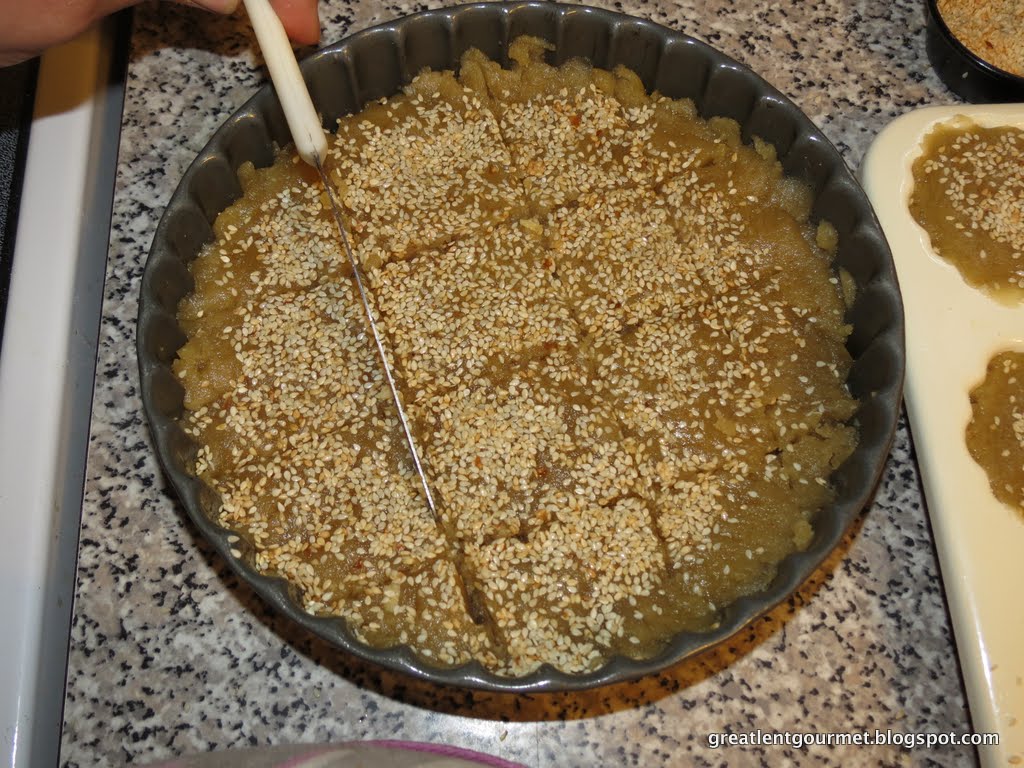 Great Lent Gourmet: Day 38: Vegan Halva Cake from Lefkada (Ladopita ...