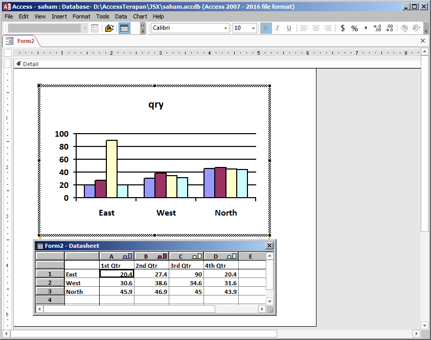 Membuat Grafik Garis dan Batang - Access Terapan