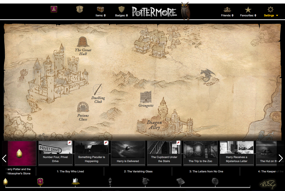 GUIDE TO POTTERMORE ITEMS: Pottermore History