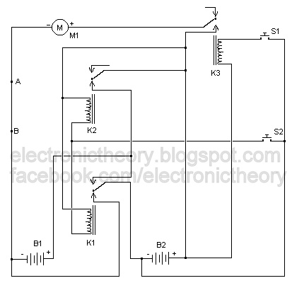 Two Speed Contactor DC Motor Controller Circuit