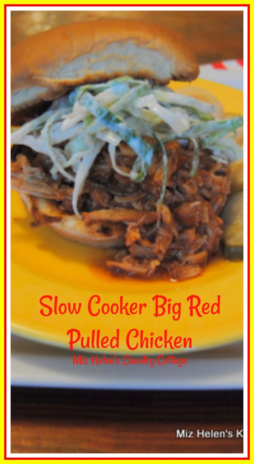 Slow Cooker Big Red Pulled Chicken
