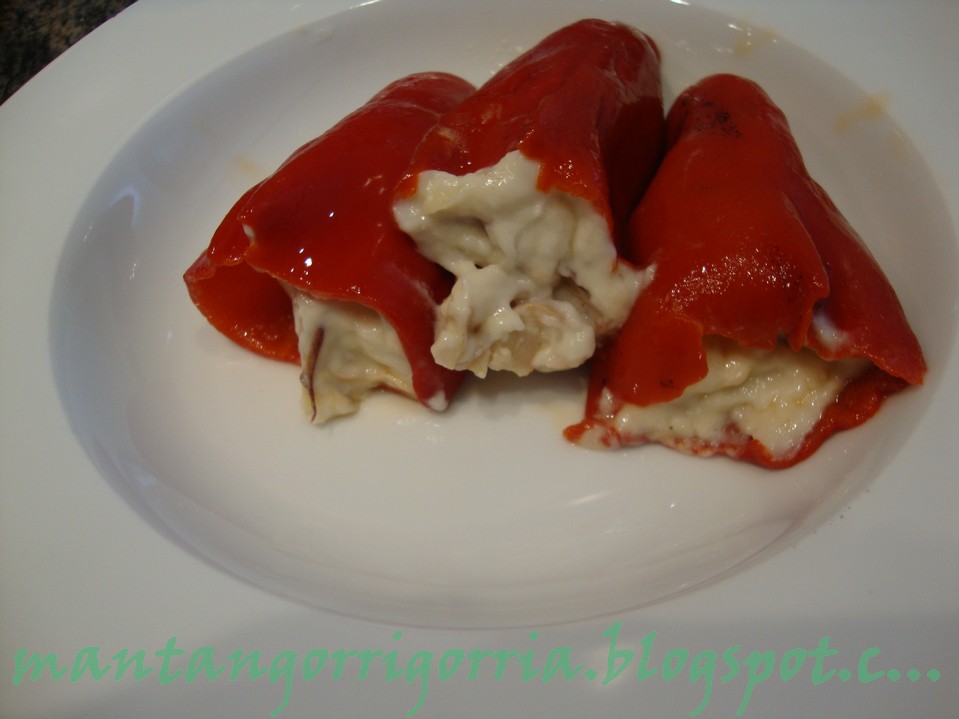 Amona Mantangorri: Pimientos rellenos de chipirón