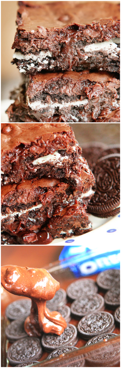 Cookies ‘N Cream Oreo Fudge Brownies - CakeYep
