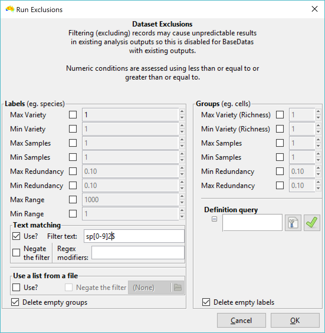 Biodiverse analysis software: 2019