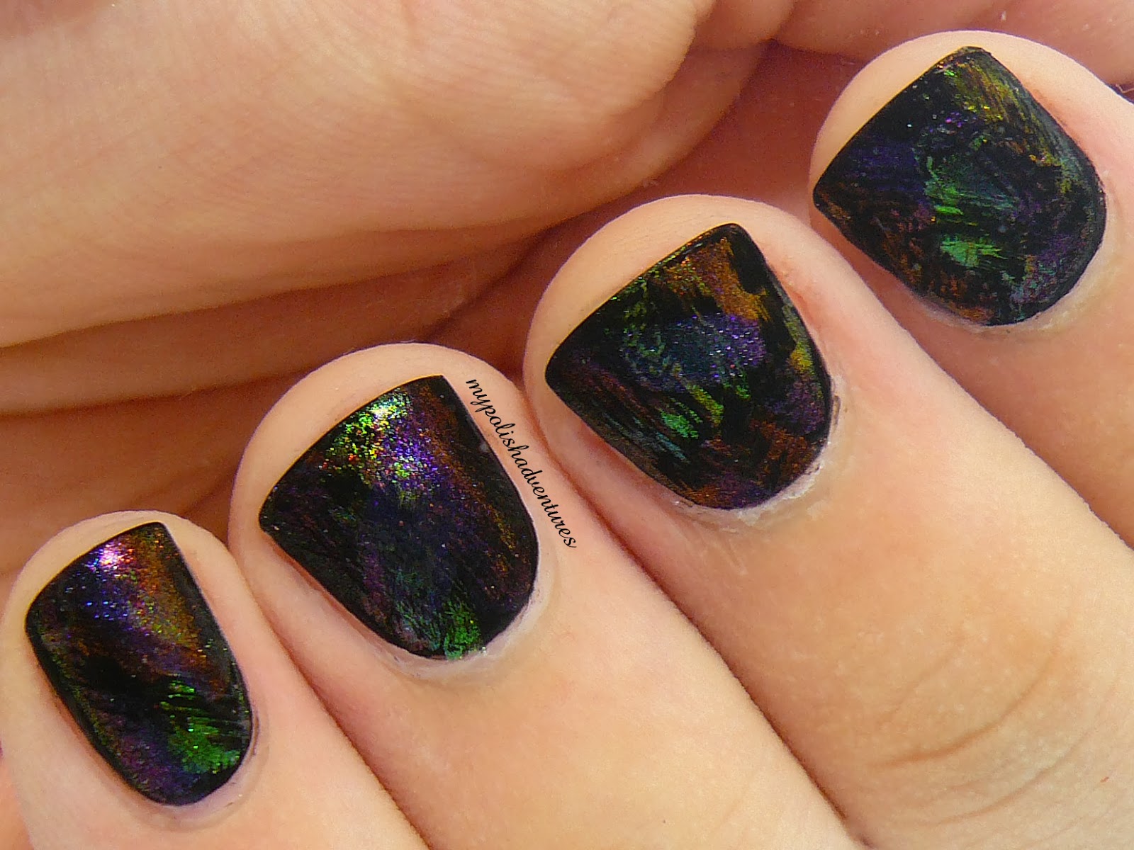 My Polish Adventures: Multichrome Oil Spill Nails