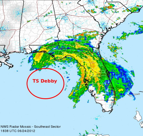 The Dean Report: Tropical Storm Debby following a Hybrid Playbook