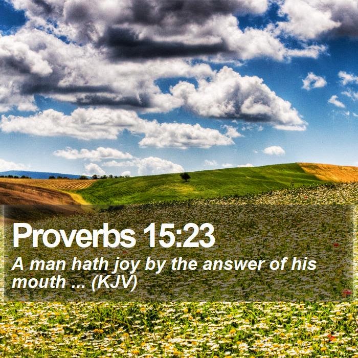 INSPIRATIONAL QUOTES | PROVERBS 15:23