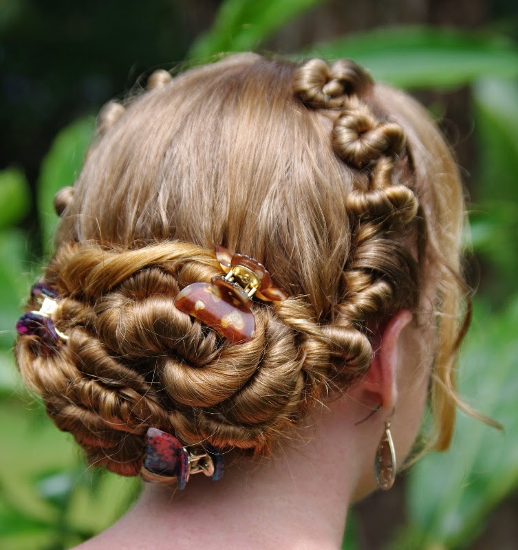 Braids & Hairstyles for Super Long Hair: One-Strand Rosette Lace Updo