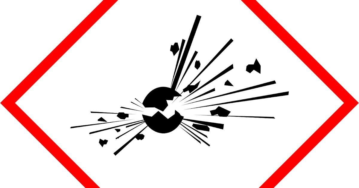 Simbol B3 Mudah Meledak (Explosive) - Simbol B3