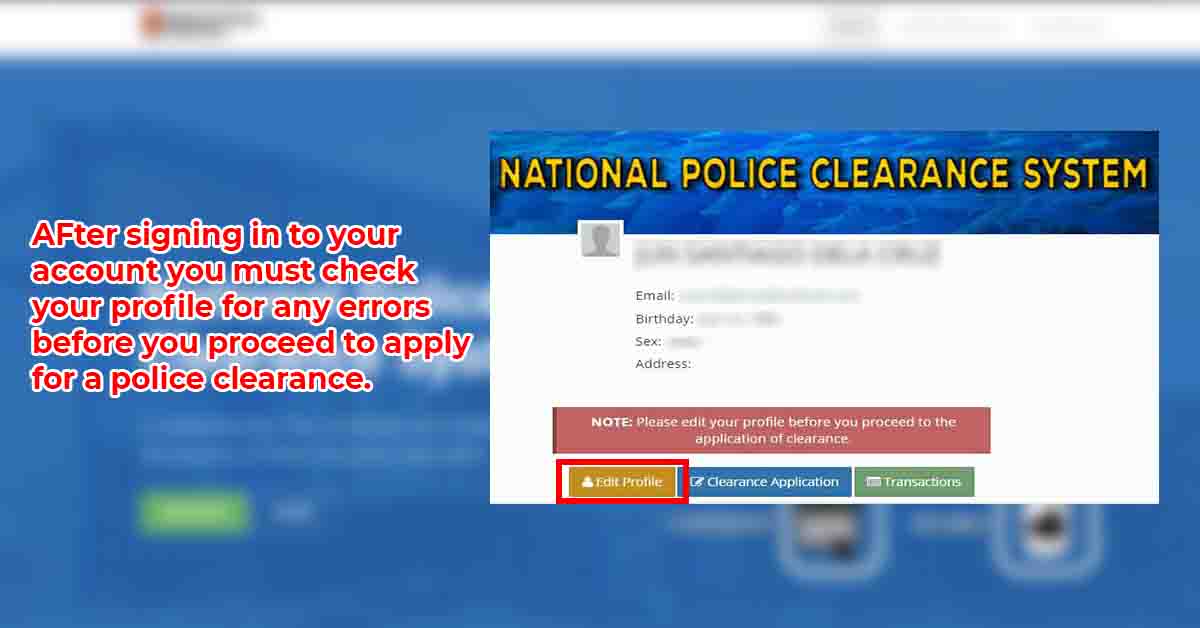 You must check your profile and verify the details before completing your application for police ...