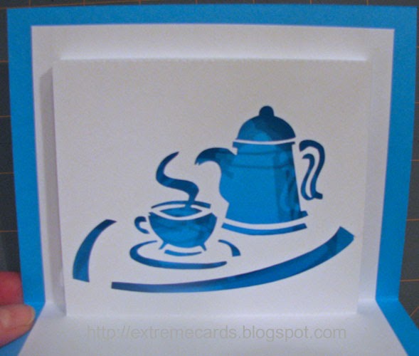 Cup and Coffee Pot: Window Pop Up Card