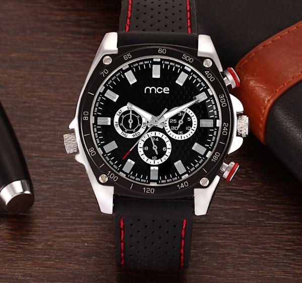 MCE 60193 Automatic Mechanical Multifuction 24 Hours Calendar Black ...