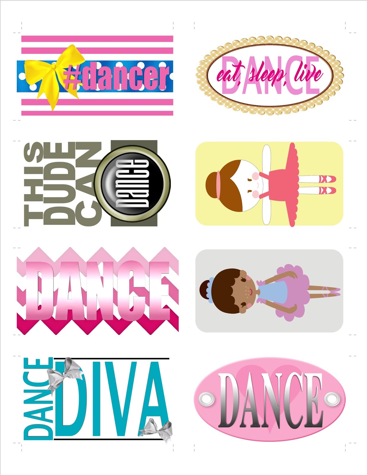 The Lily of the Valley Craft Room: Dance Recital Luggage Tags...Free ...