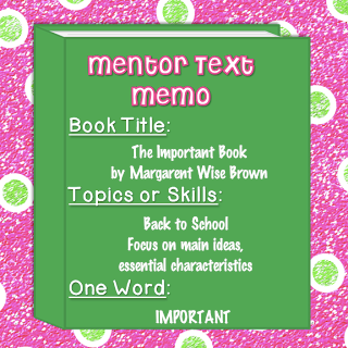 Teaching is a Gift: Back to School Mentor Texts