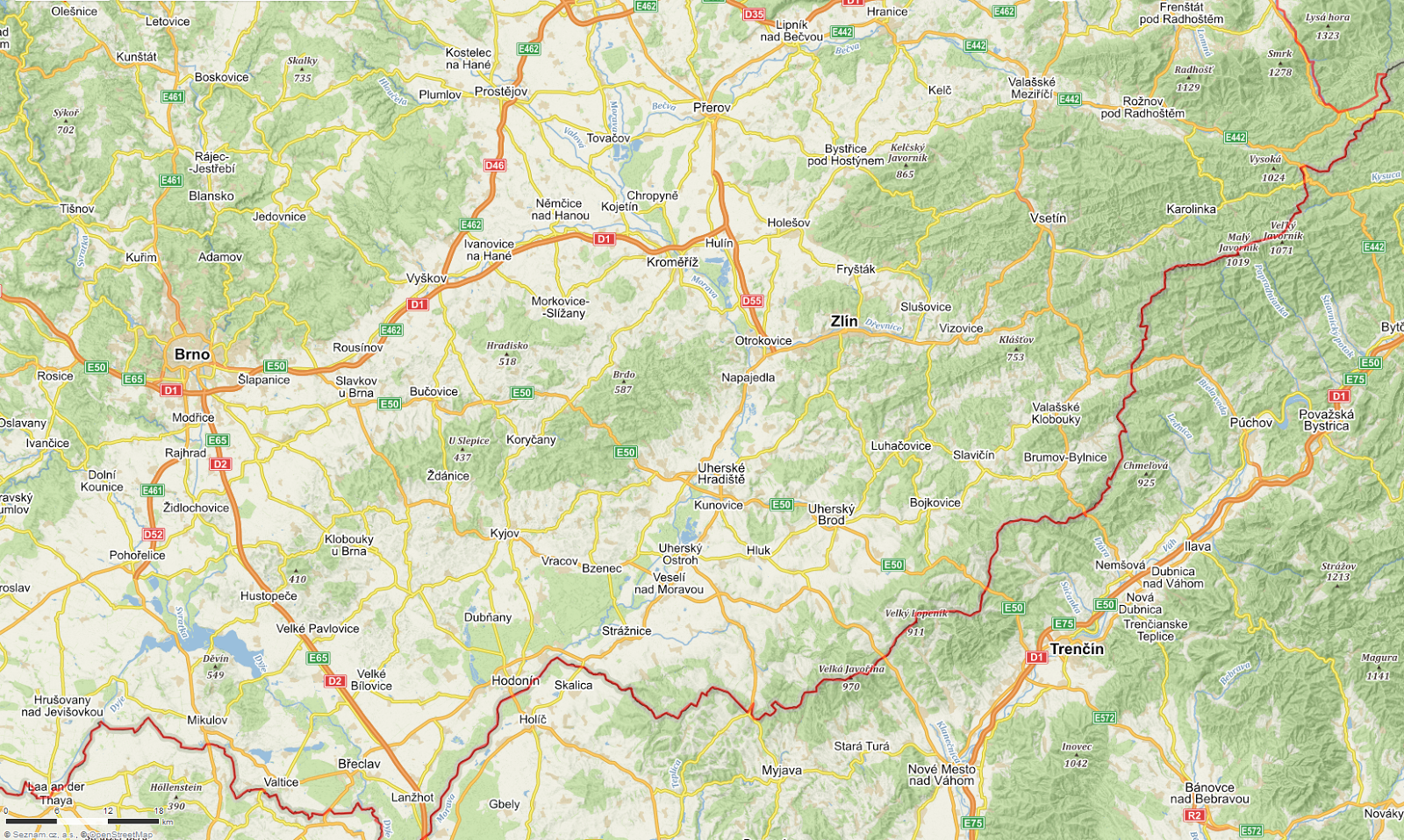 Moravská orlice: Morava, Čechy a Slezsko na digitální mapě