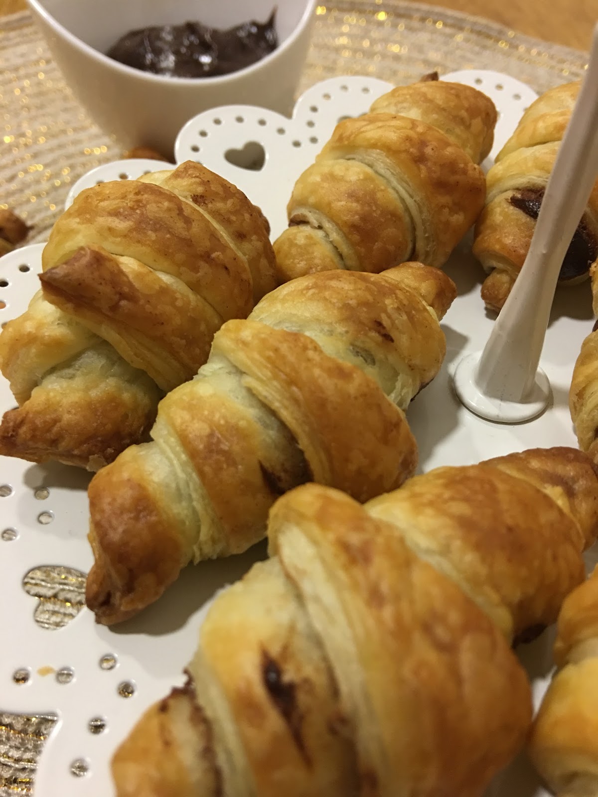 Detalhes com Sabor: Mini-croissants com Nutella