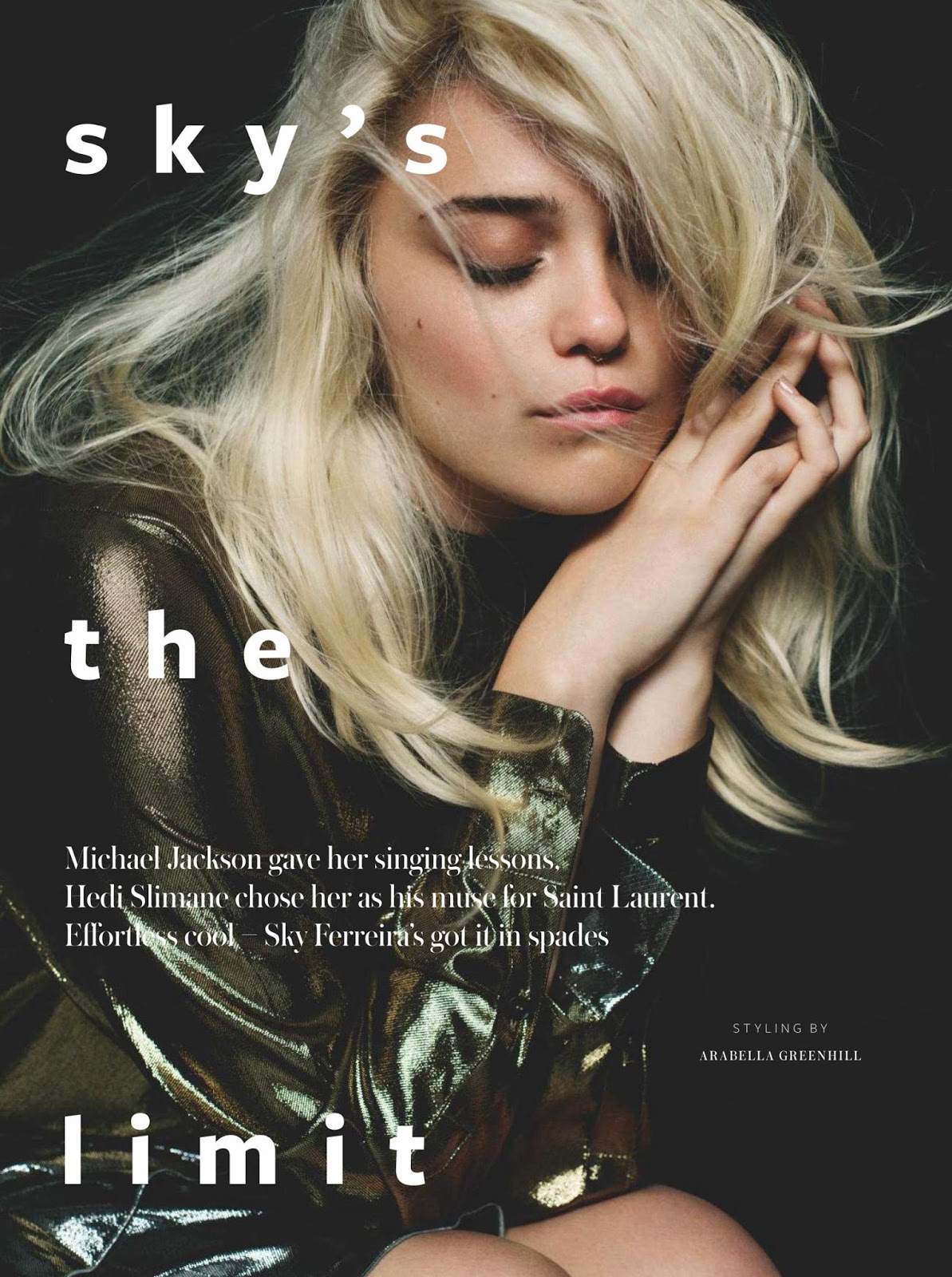 Dreaming of Dior: "Sky's the Limit" Sky Ferreira for InStyle UK ...