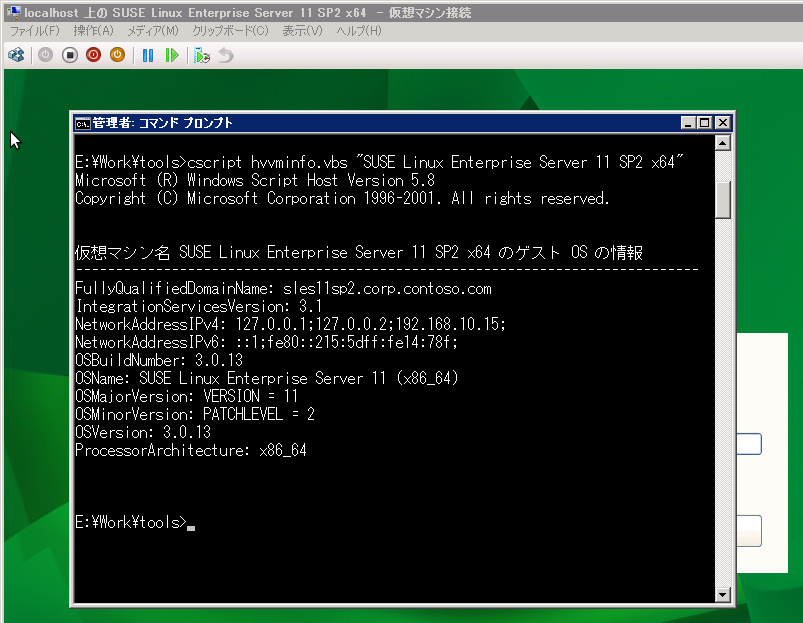 山市良のえぬなんとかわーるど: SLES 11 SP2 on Hyper-V