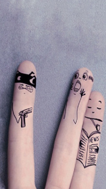 Latest Pictures Of Fingers Faces | Awesome Profile Pictures