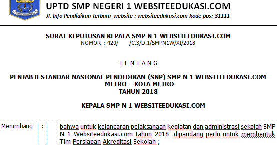 Sk 8 Standar Nasional Pendidikan (Snp) Terbaru 2018 - website edukasi guru