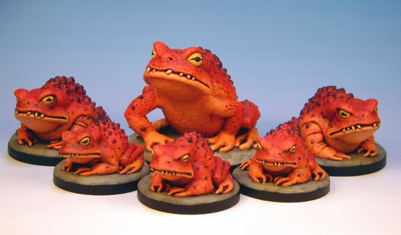 Wargame News and Terrain: Toad King Castings: New Giants Toads Previewed