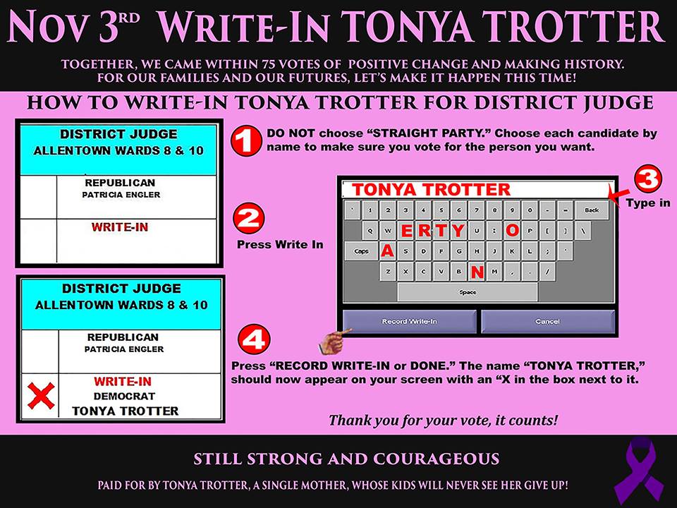 Lehigh Valley Ramblings: Tonya Trotter Claims Possible Voter ...