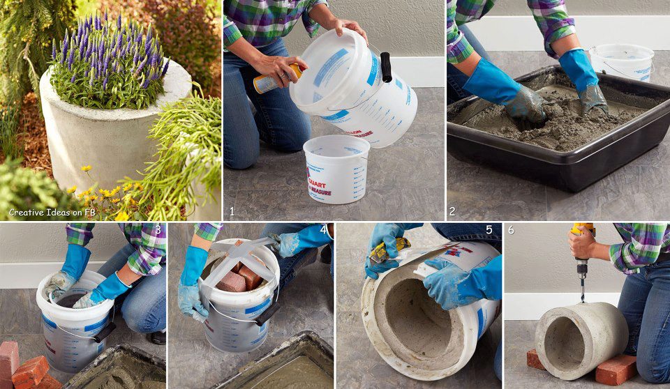 Idei Creative: Handmade garden flower pot