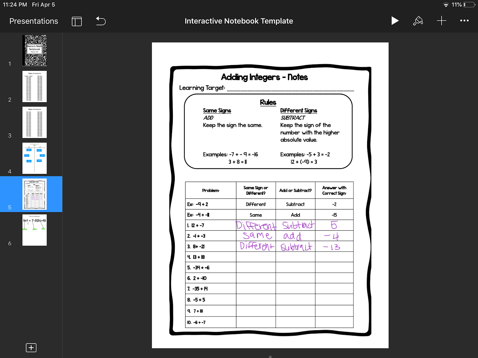 Mrs. Welch Knows: Digital Interactive Notebooks in Math