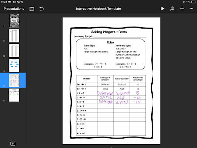 Mrs. Welch Knows: Digital Interactive Notebooks in Math