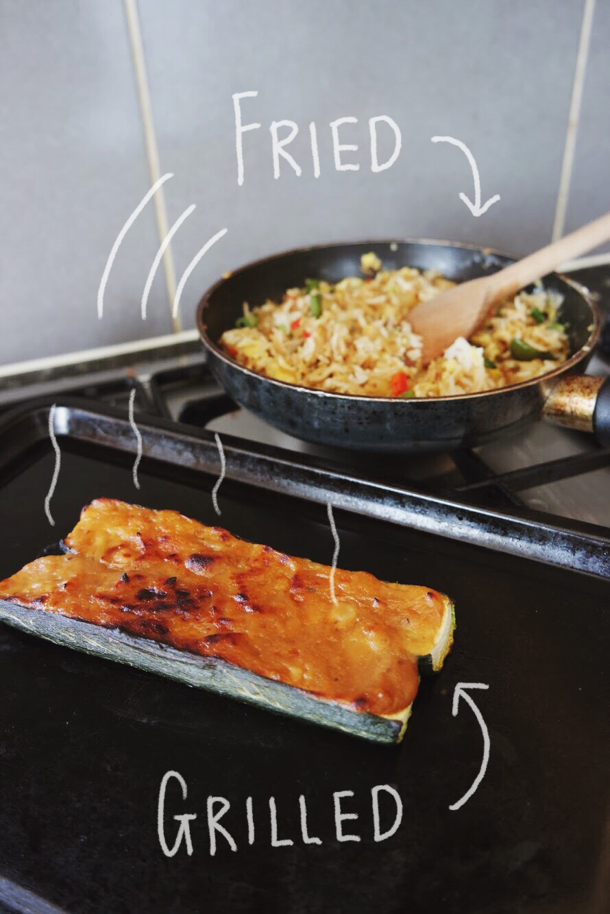 Polly Vadasz: Easy Miso Courgette and Fried Rice