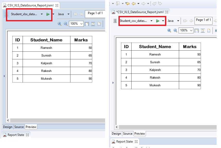 XLSX, XLS or CSV as Datasource in Jasper Report
