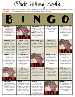 Middle School Mob: BINGO Project Menu Boards