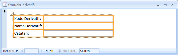 Membuat Form Menggunakan Blank Form - Access Terapan