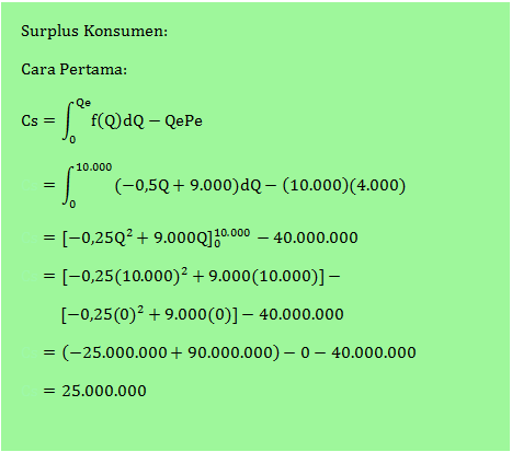 Matematika Ekonomi --- Surplus Konsumen dan Surplus Produsen _ Contoh ...