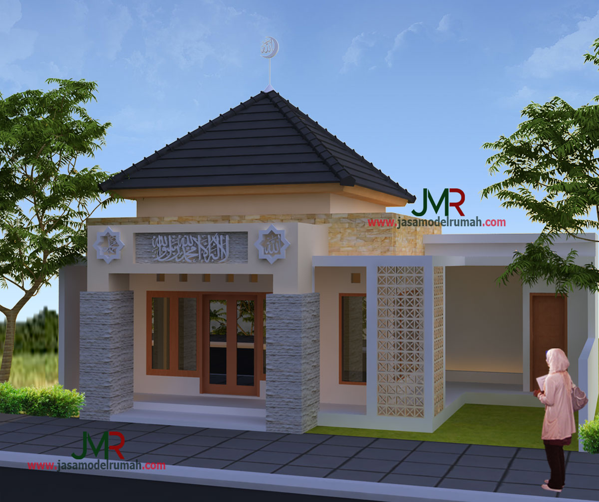 Mushola minimalis 11x7 meter - www.jasamodelrumah.com