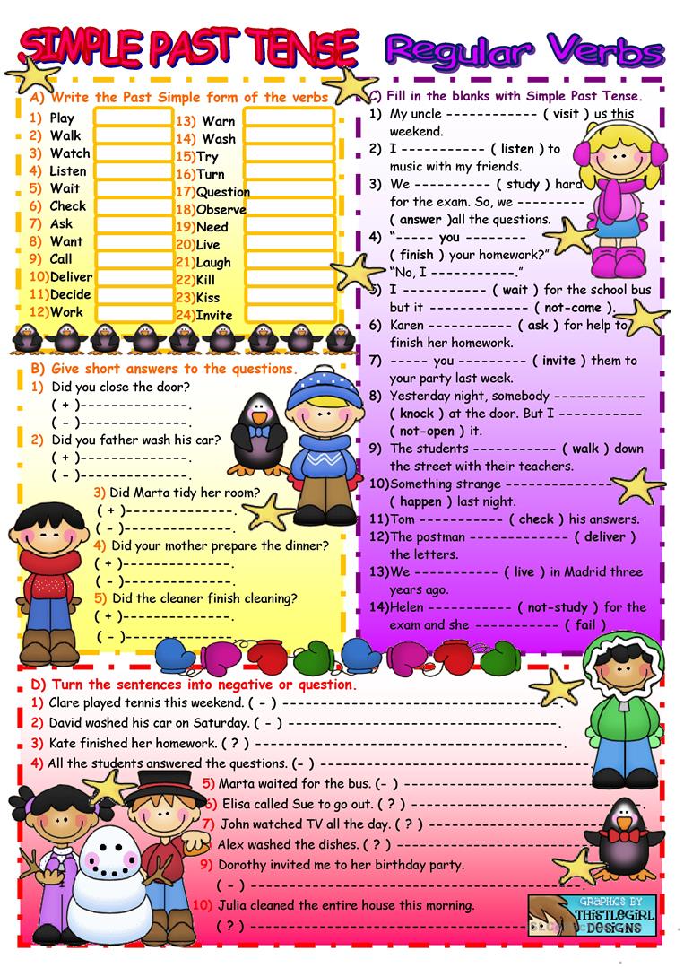 LET'S LEARN TOGETHER!!: PAST SIMPLE REGULAR VERBS LET'S LEARN TOGETHER!!: PAST SIMPLE REGULAR VERBS