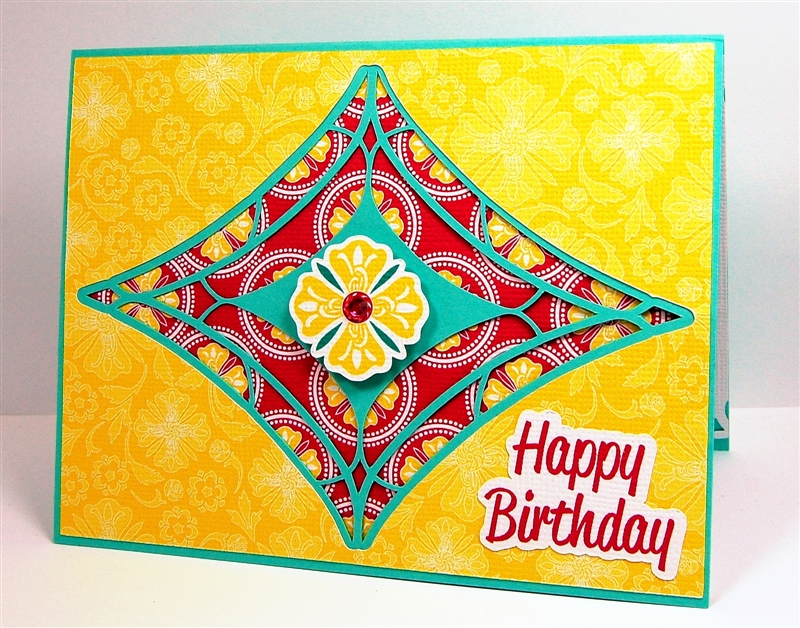 Capadia Designs: A Bright And Cheerful Birthday Card