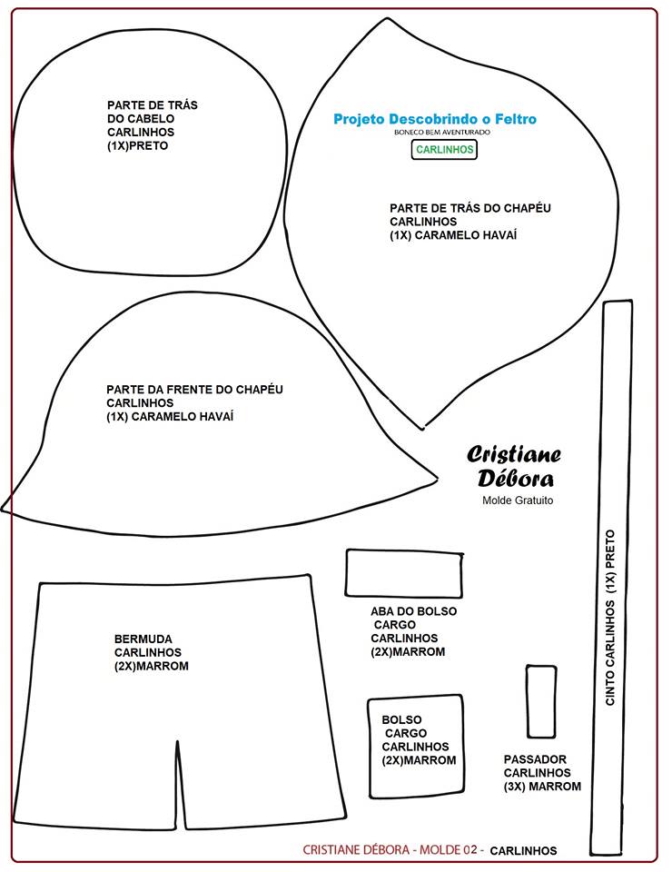 Eu Amo Artesanato: Boneco com molde