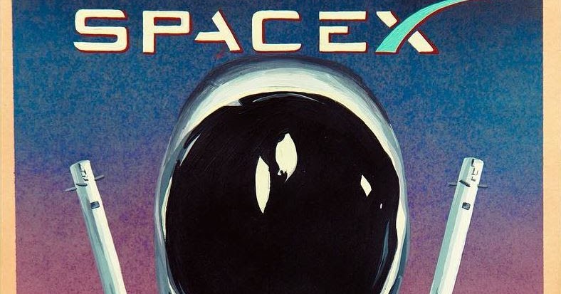 Poster with SpaceX's Starman | human Mars