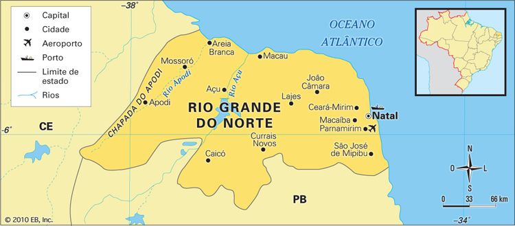 Blog de Geografia: Mapa do Rio Grande do Norte
