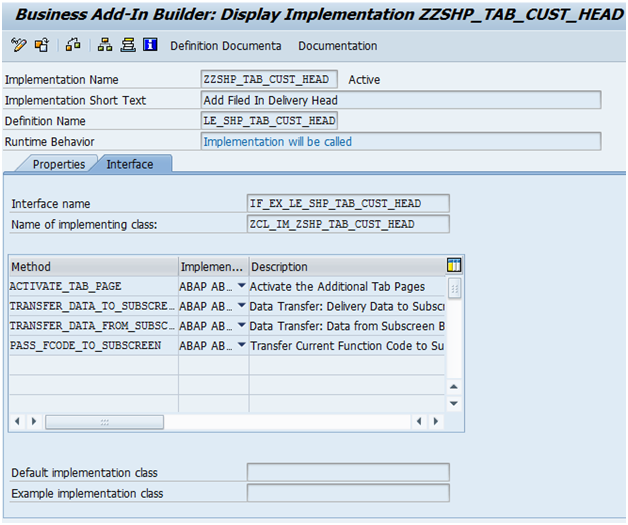 SAP ABAP: BADI: Add Header Custom Fields Tab in VL01N,VL02N,VL03N ...