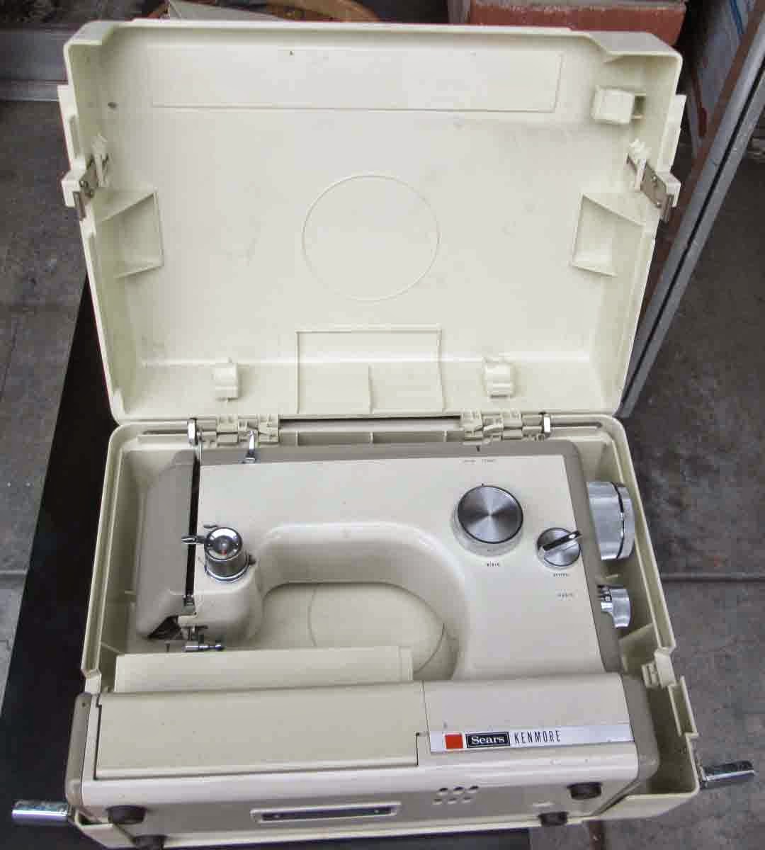 UHURU FURNITURE & COLLECTIBLES: SOLD Kenmore Sewing Machine in Case - $45