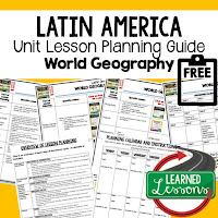 World Geography Lesson Plan Guides, World Geography Pacing Guide, World ...