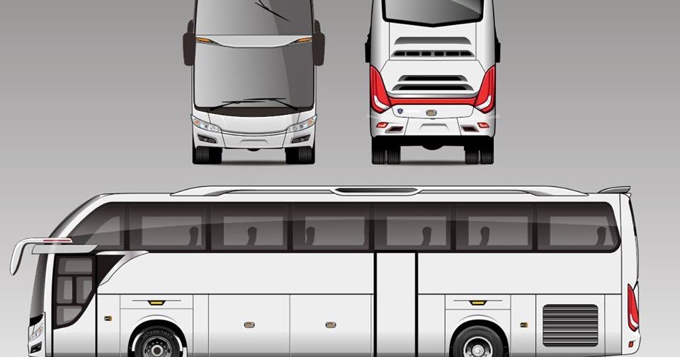 Blueprint bus indonesia jetliner rahayu sentosa | Membuat Model bus ...