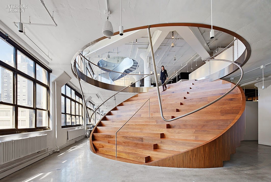 okokno : Cool Spaces For Work: Stair doubles as seating for staff meetings