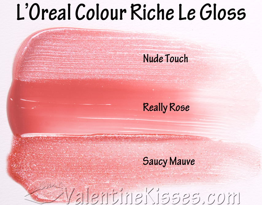 Valentine Kisses: L'Oreal Colour Riche Le Gloss - Really Rose, Saucy ...