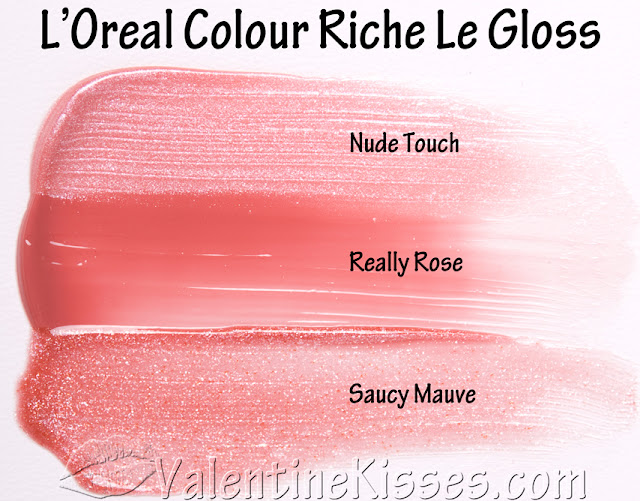Valentine Kisses: L'Oreal Colour Riche Le Gloss - Really Rose, Saucy ...