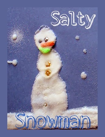 Childhood Beckons: Snowman Art Using Salt