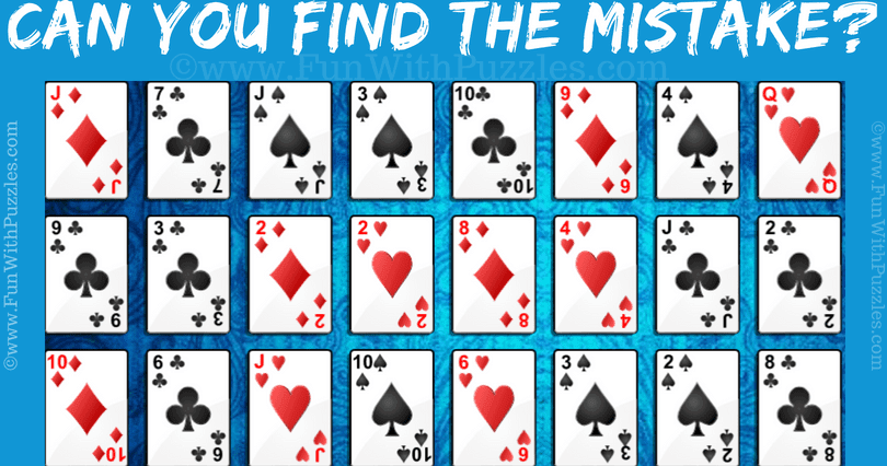 Spot the Mistake: Picture Gallery Solitaire Game Puzzle