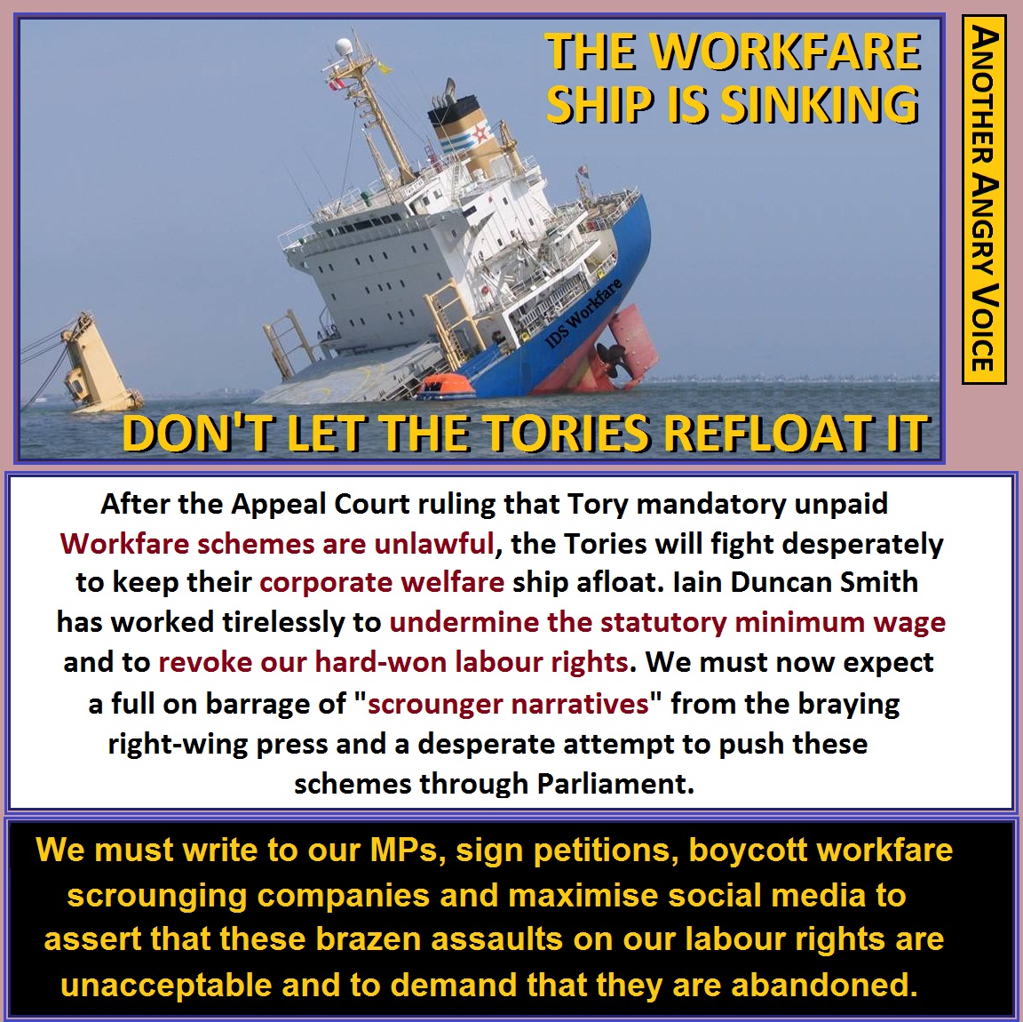 The Workfare ship is sinking